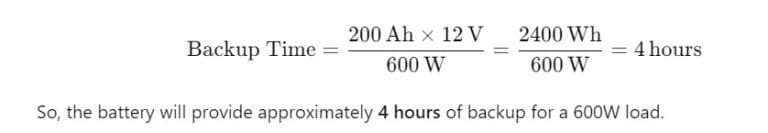 How To Calculate Inverter Battery Backup Time - Invertekenergy